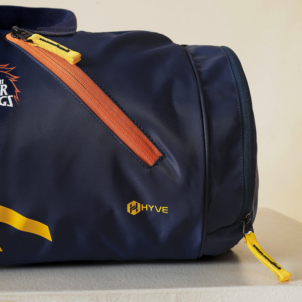 Hyve x CSK Premium Duffle Bag – Chennai Super Kings Travel Bag | Hyve ...